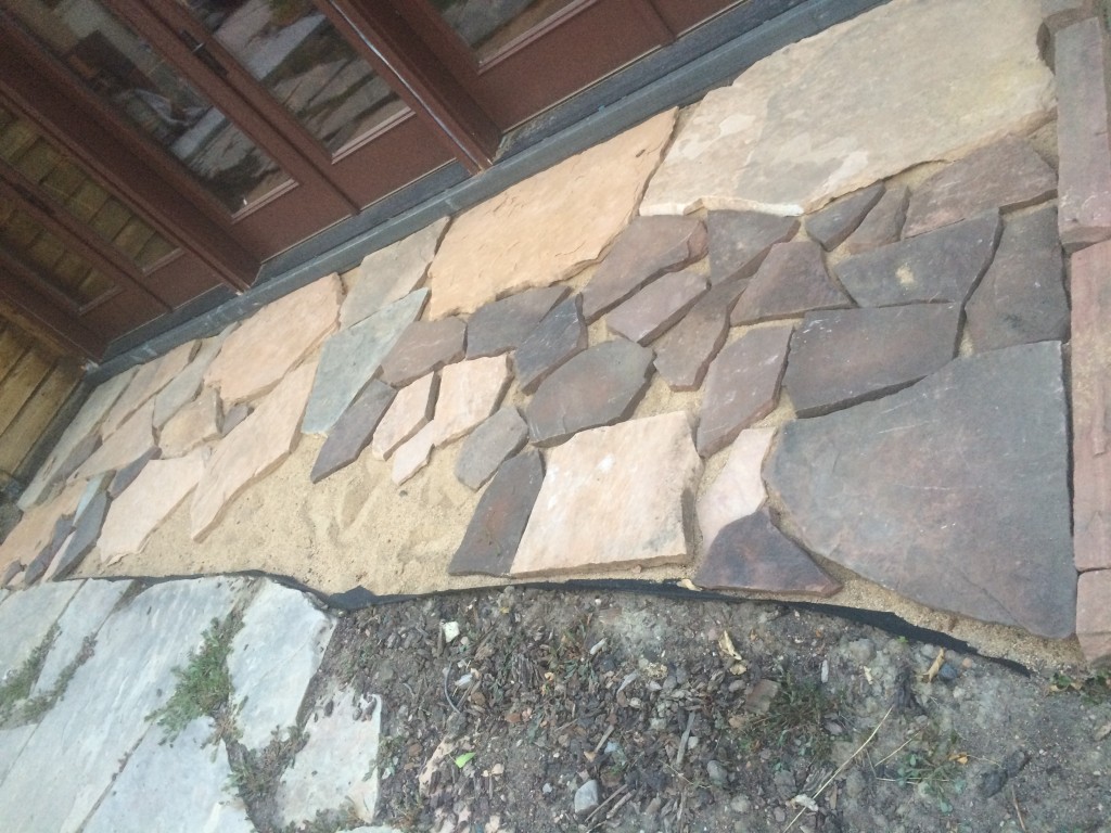 Flagstone Stoop Partial Progress | Twinsprings Research Institute