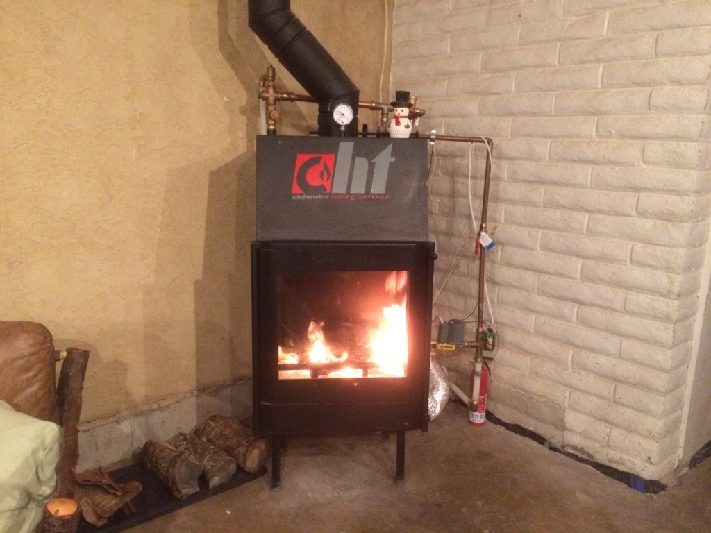 Fireplace Boiler in Action | Twinsprings Research Institute